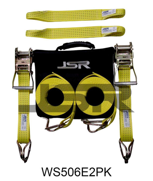 JSR® Car Transport Wheel Strap 2 pack 6 metre - JustStraps2go