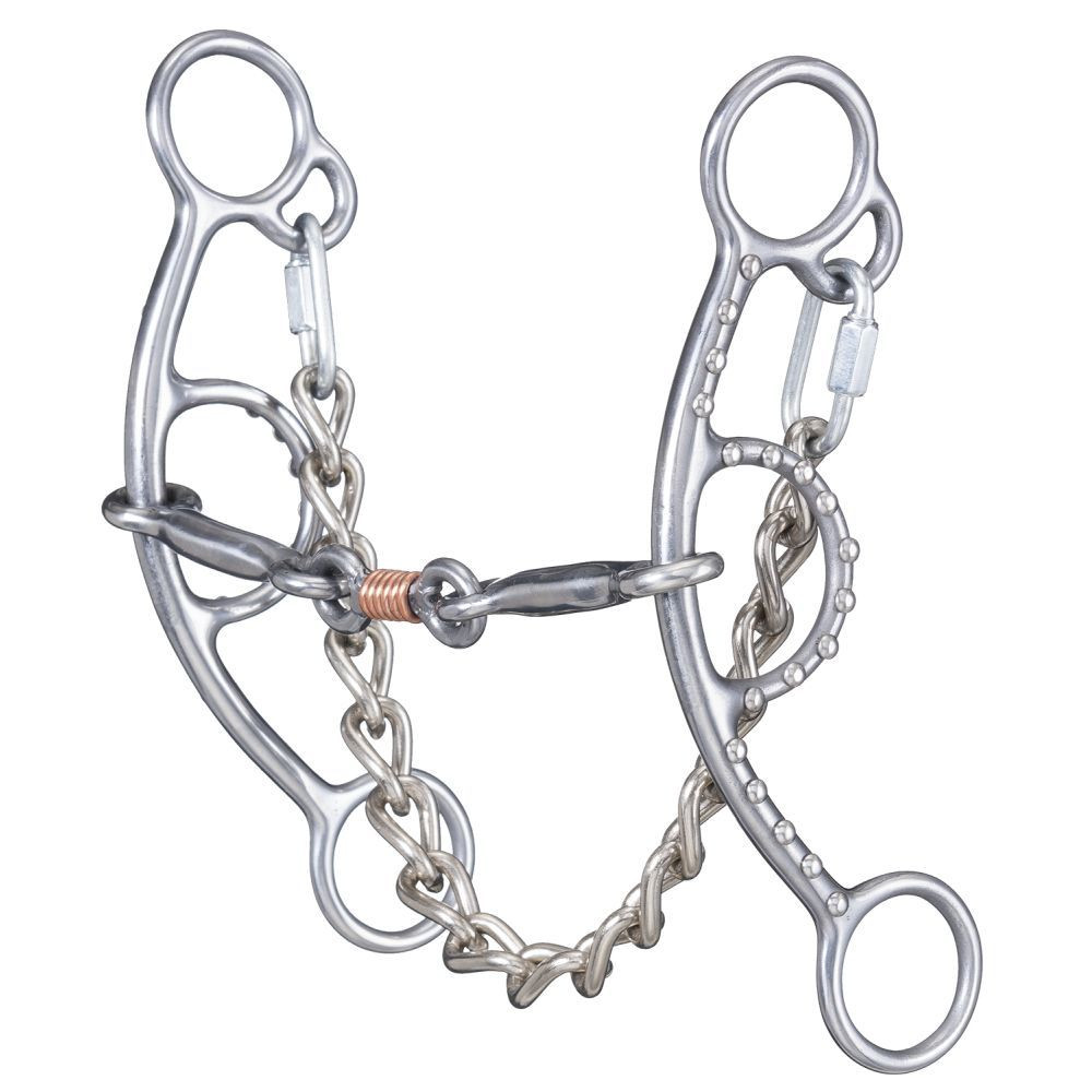 TOUGH1 SWEET IRON 3-PIECE SHORT SHANK GAG SNAFFLE - Lazy Oak Equine