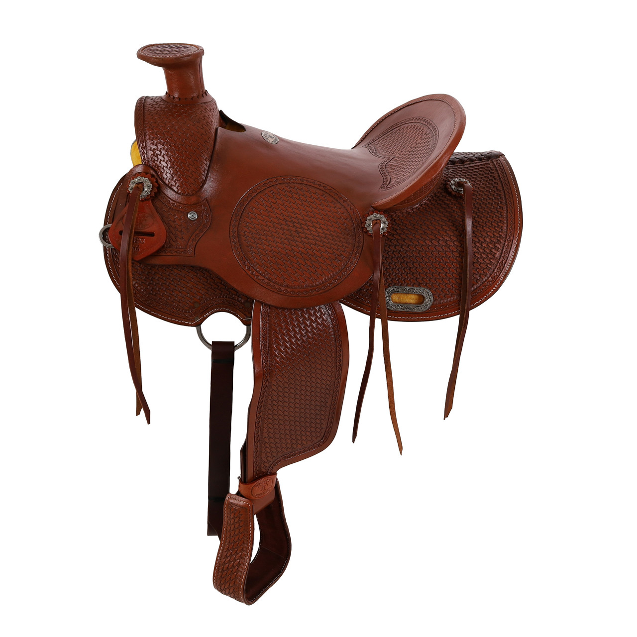 Double T Laramie Wade Style Saddle - 16 Inch - Lazy Oak Equine