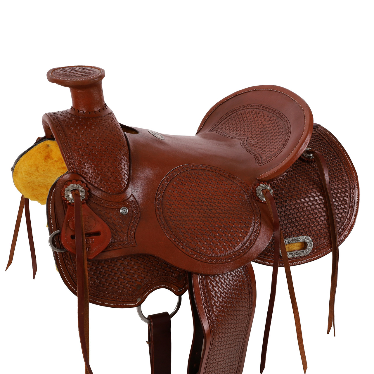 Double T Laramie Wade Style Saddle - 16 Inch - Lazy Oak Equine