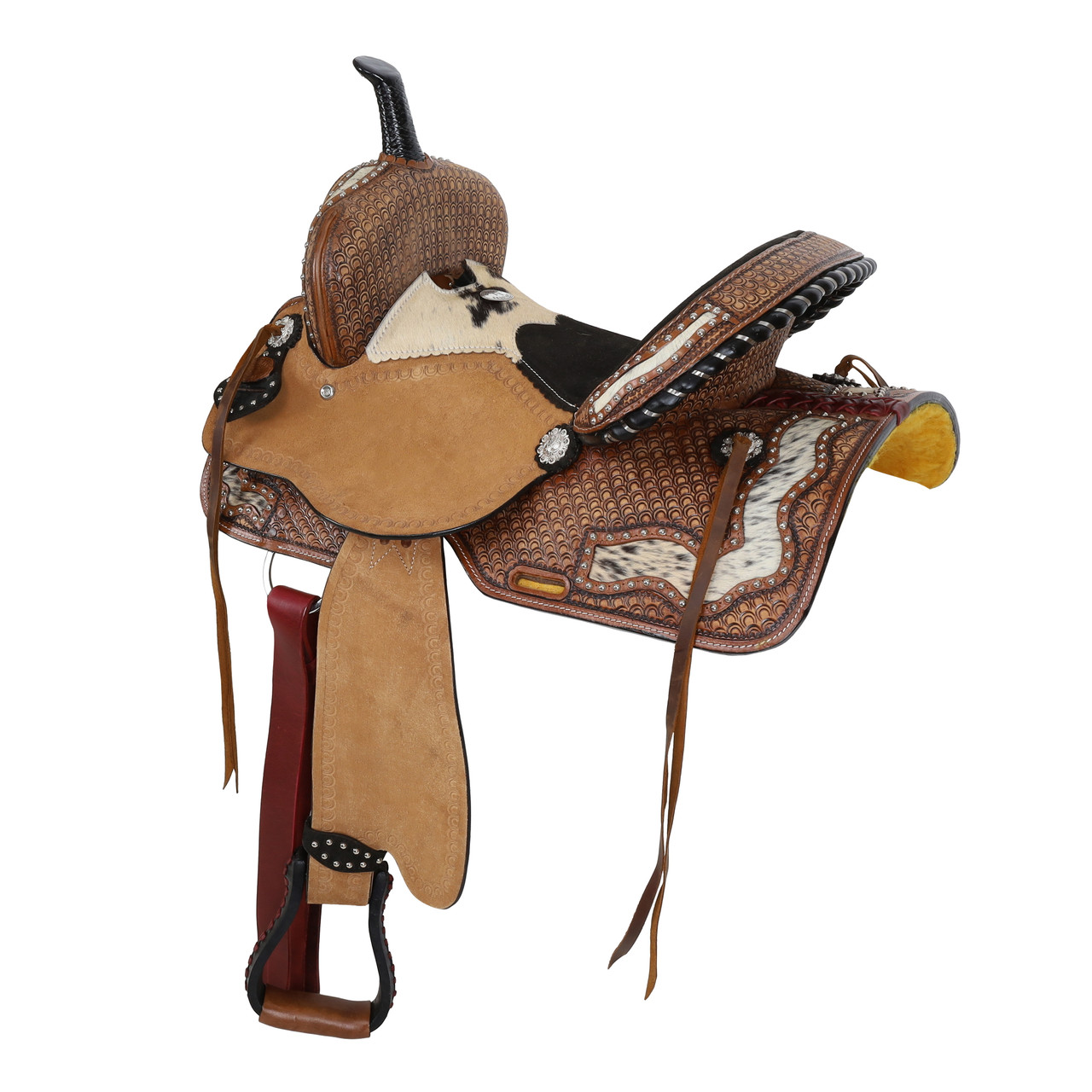 Double T Bristol Barrel Style Saddle - 15 Inch - Lazy Oak Equine