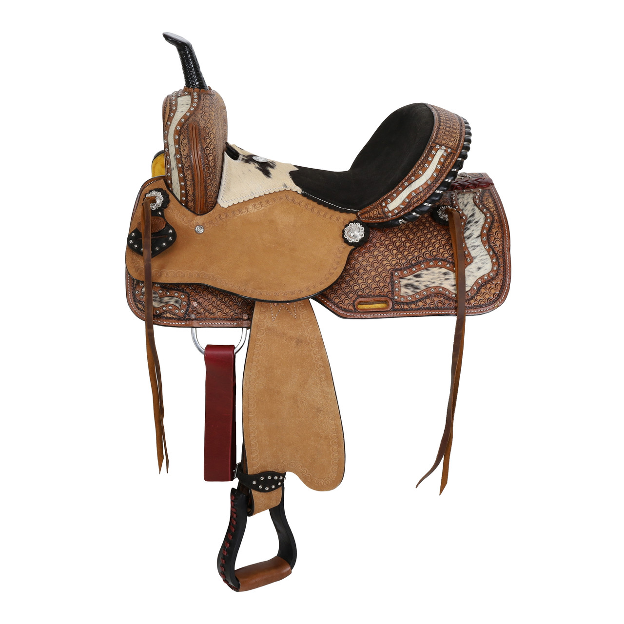 Double T Bristol Barrel Style Saddle - 15 Inch - Lazy Oak Equine