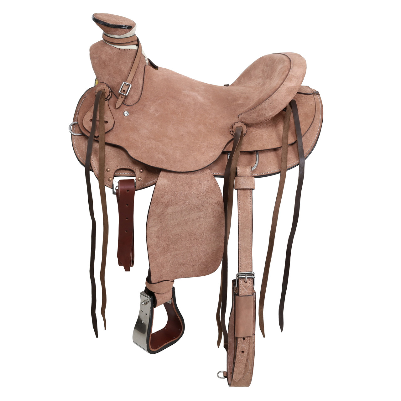 Ranchman Roughout Wade Roper Style Saddle - 16 Inch - Lazy Oak Equine