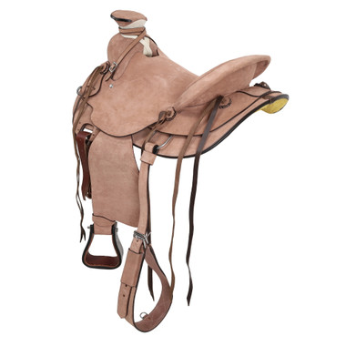 Ranchman Roughout Wade Roper Style Saddle - 16 Inch - Lazy Oak Equine