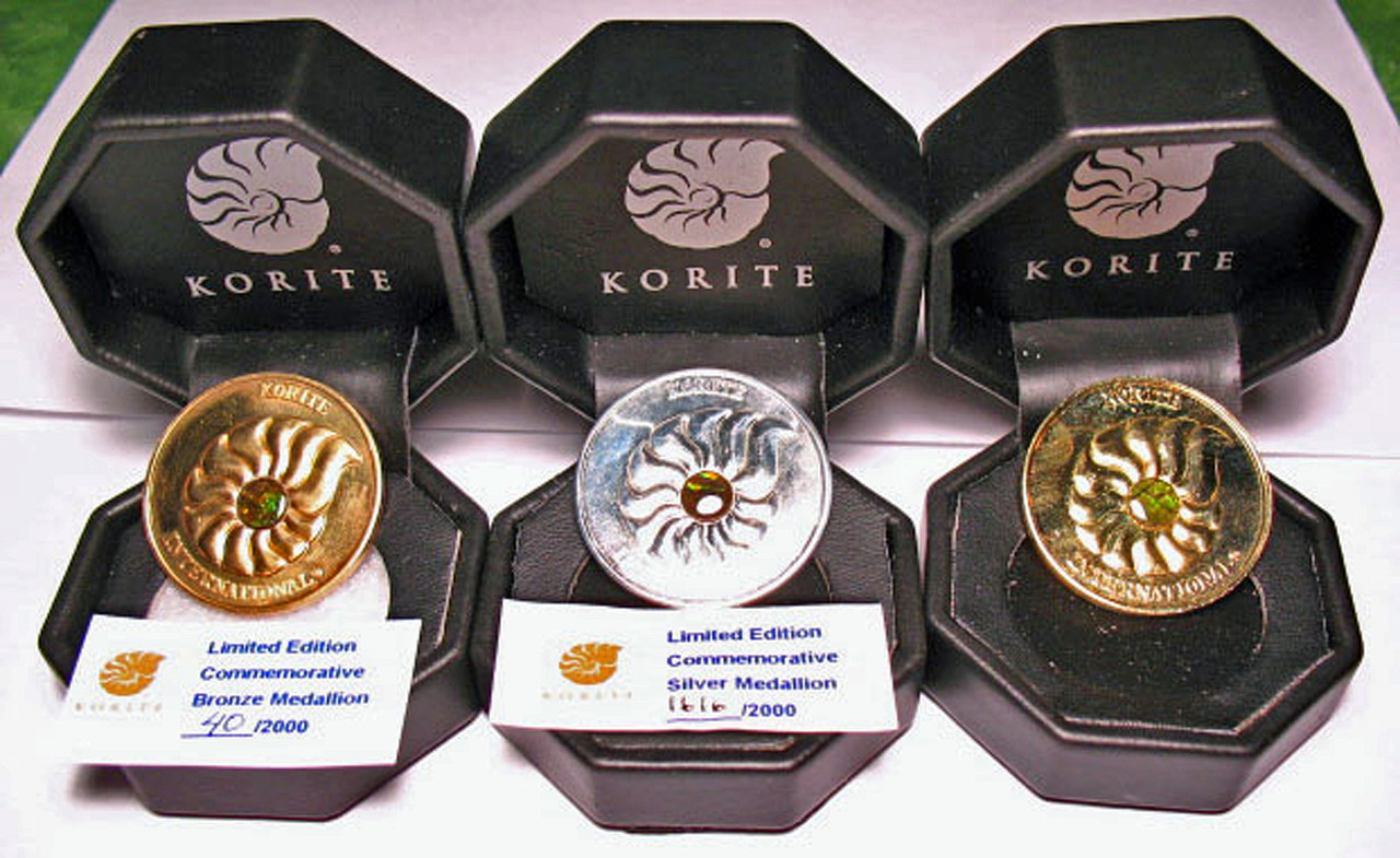 Korite Limited Edition Commemorative Ammolite Medallions 1KCAM