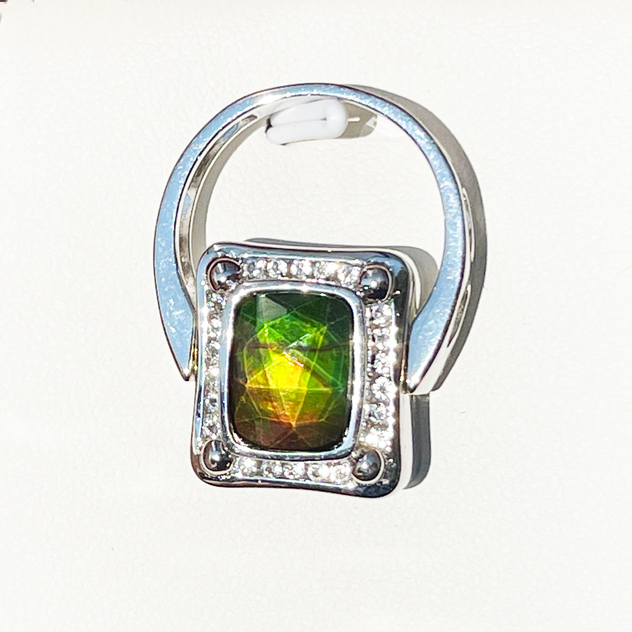 Korite Ammolite Long Oval Ring 3KSR