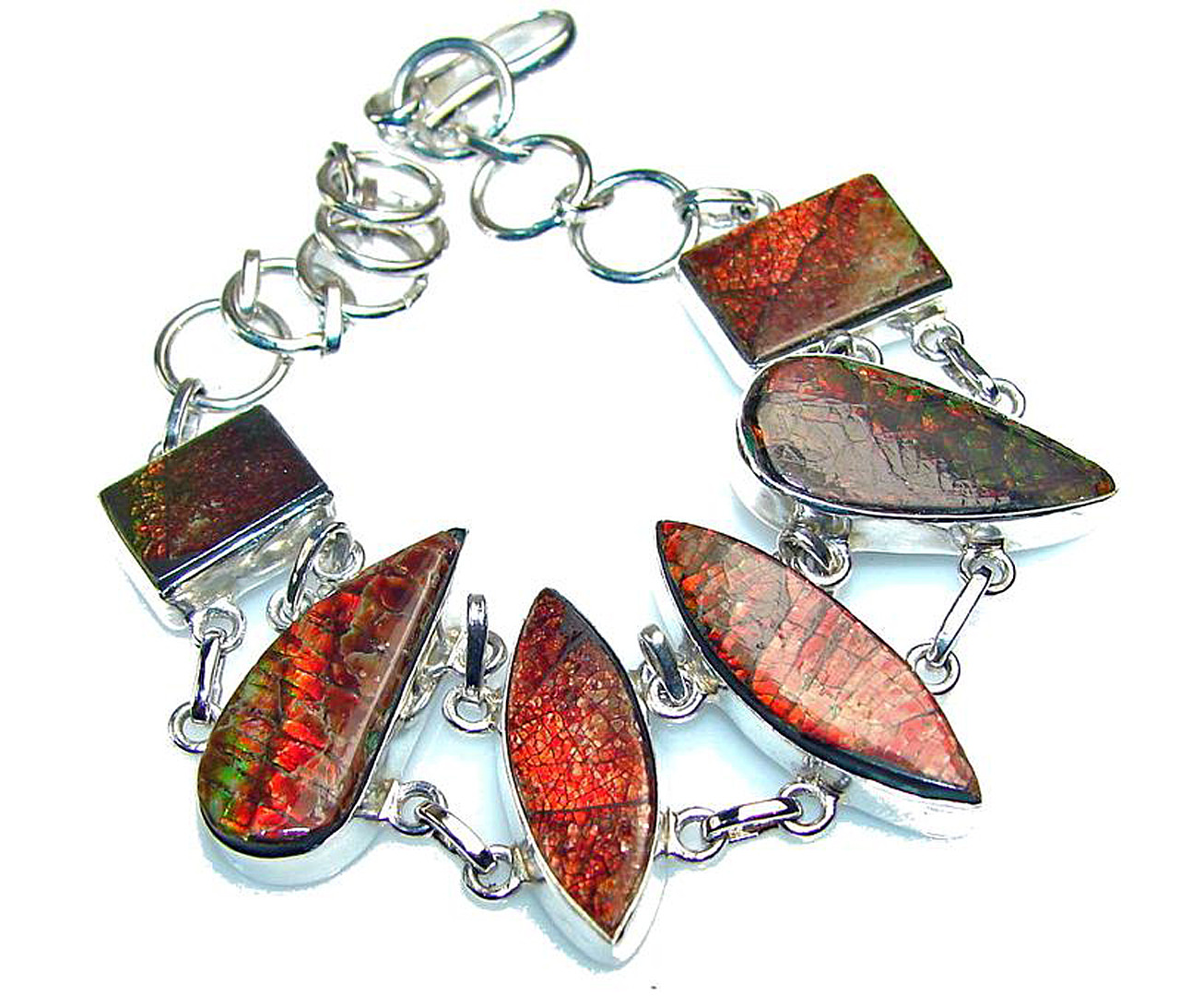 Korite Ammolite Faceted Pear Lydia Pendant 12KGP