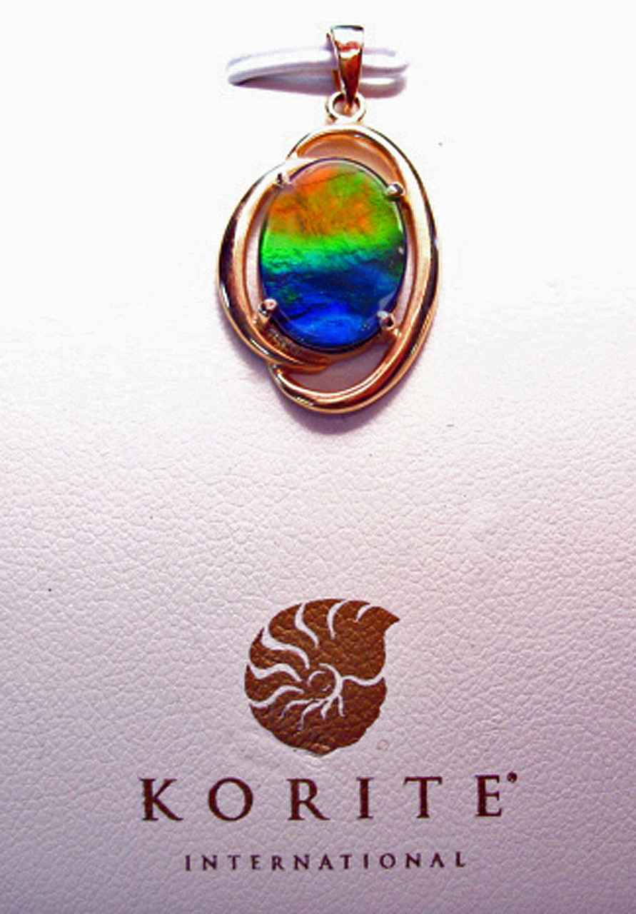 Korite Ammolite Oval Rosalind Ring 11KSR