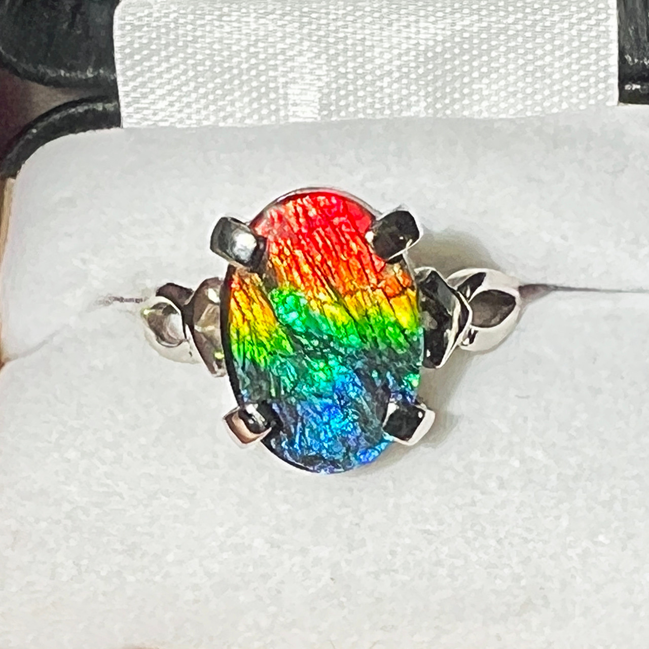 14K Ammolite Oval Ring 53GR