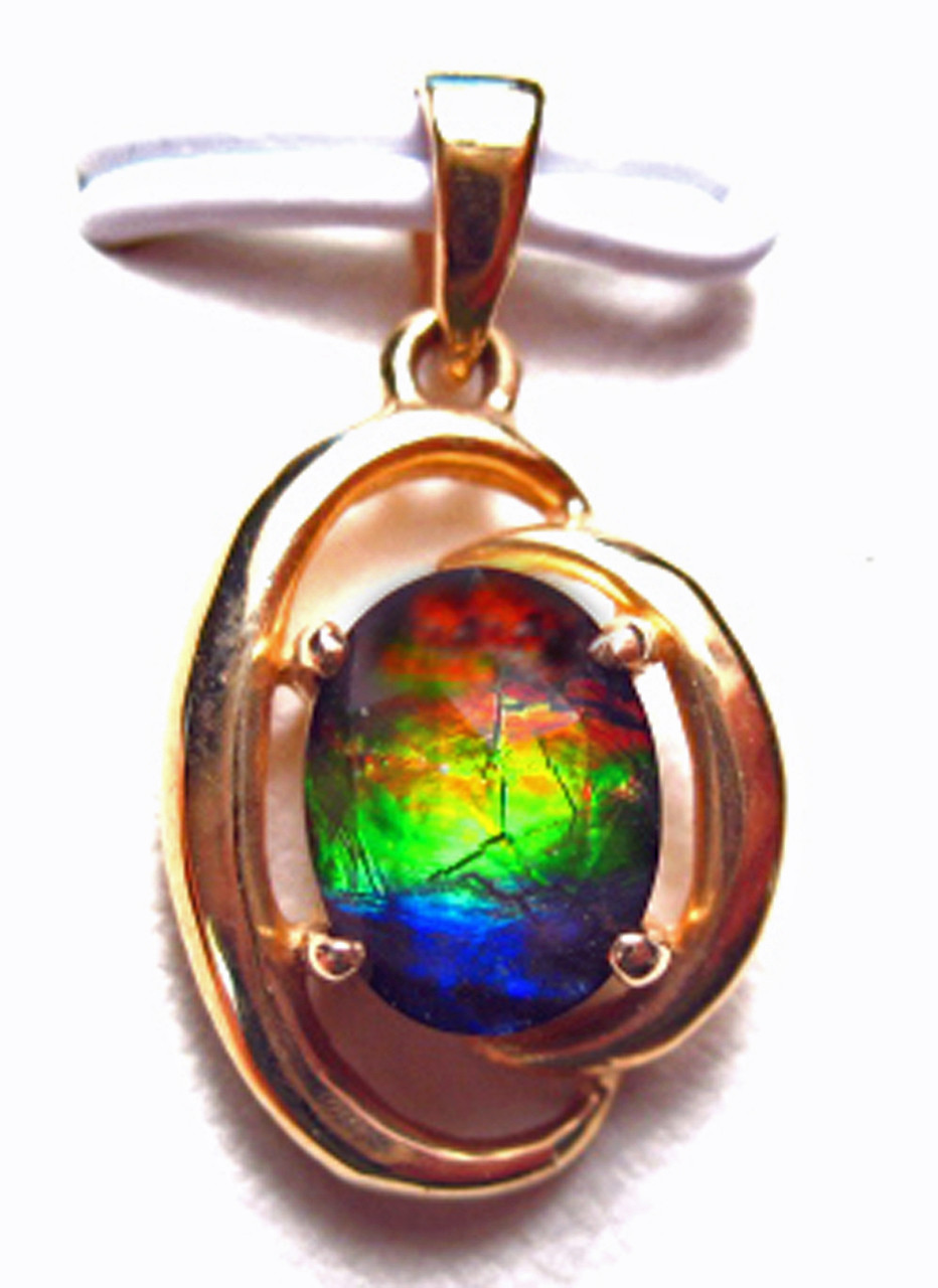 Korite Ammolite Oval Rosalind Ring 11KSR