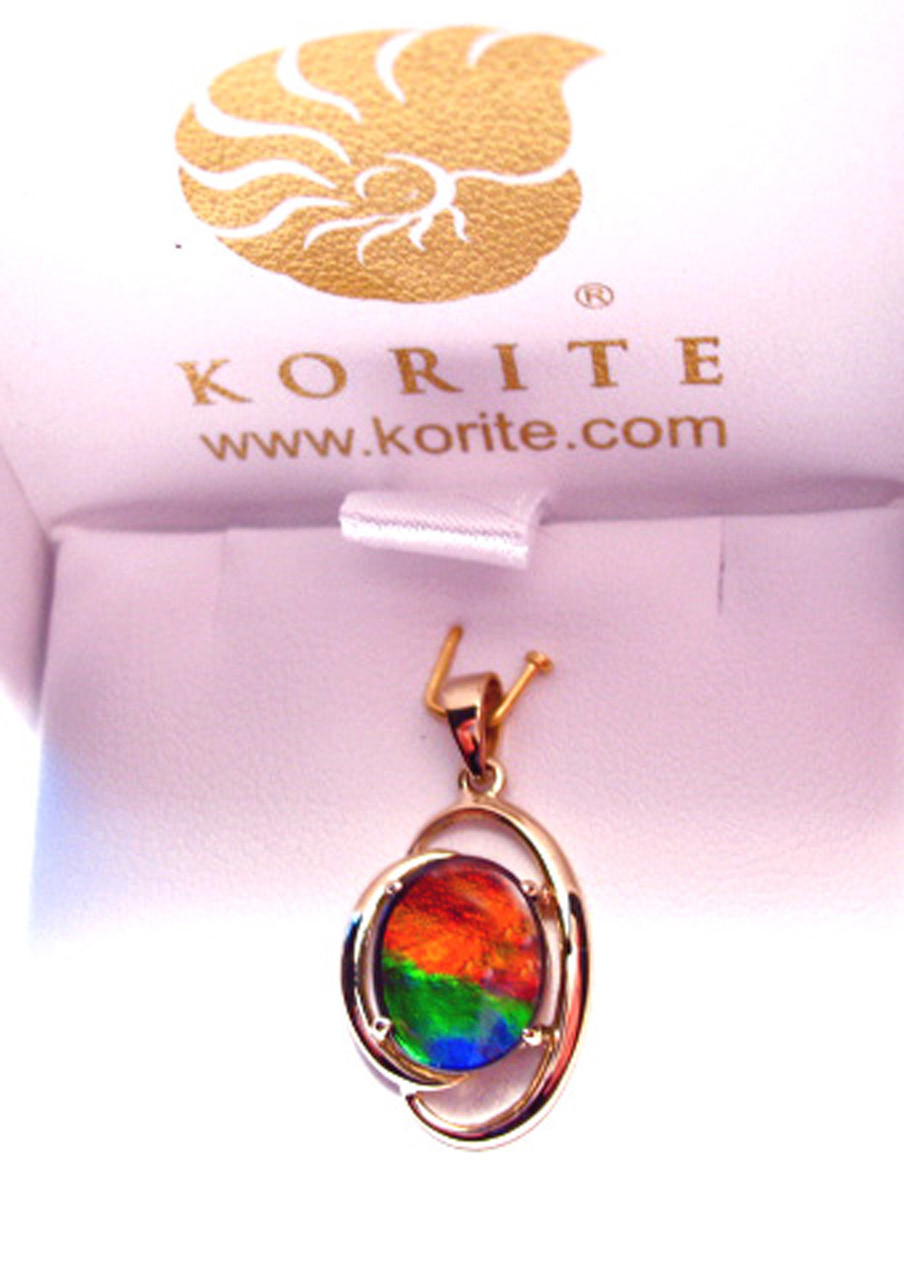 Korite Ammolite Oval Rosalind Ring 11KSR