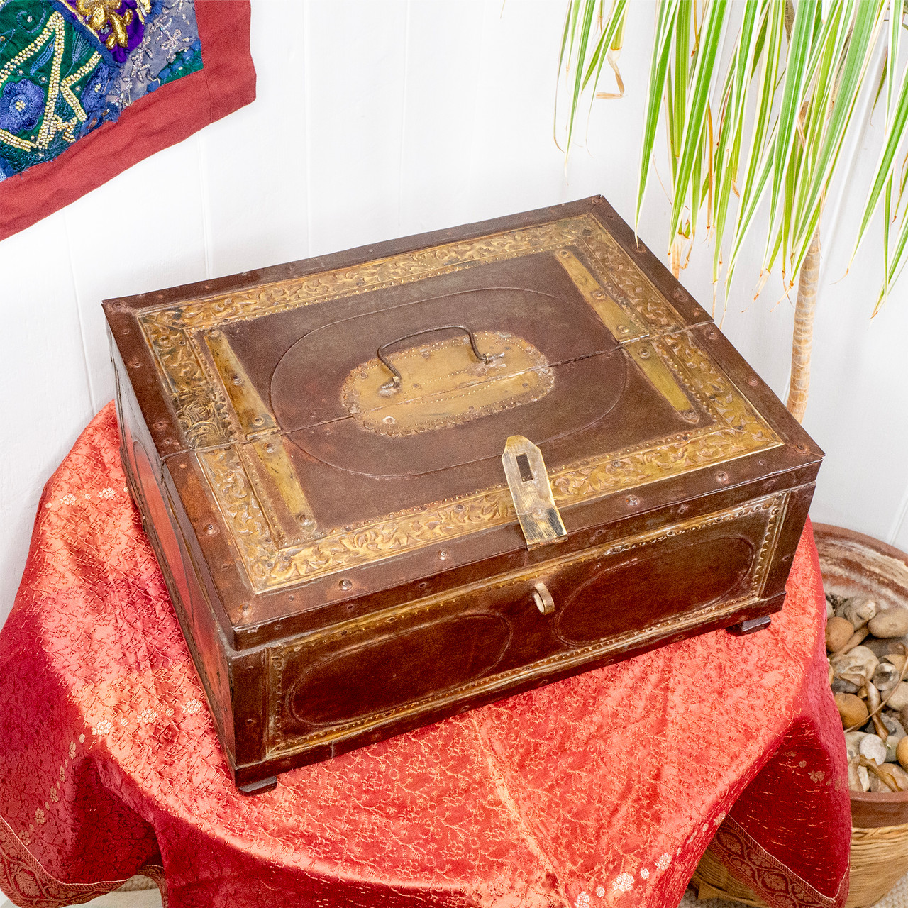 Old Indian Metal Trim Box - Fair Trade | Present Company