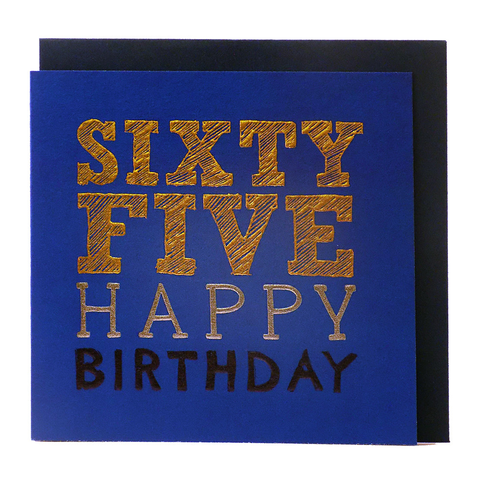 Sixty Five Happy Birthday - Belly Button Designs | Present Company