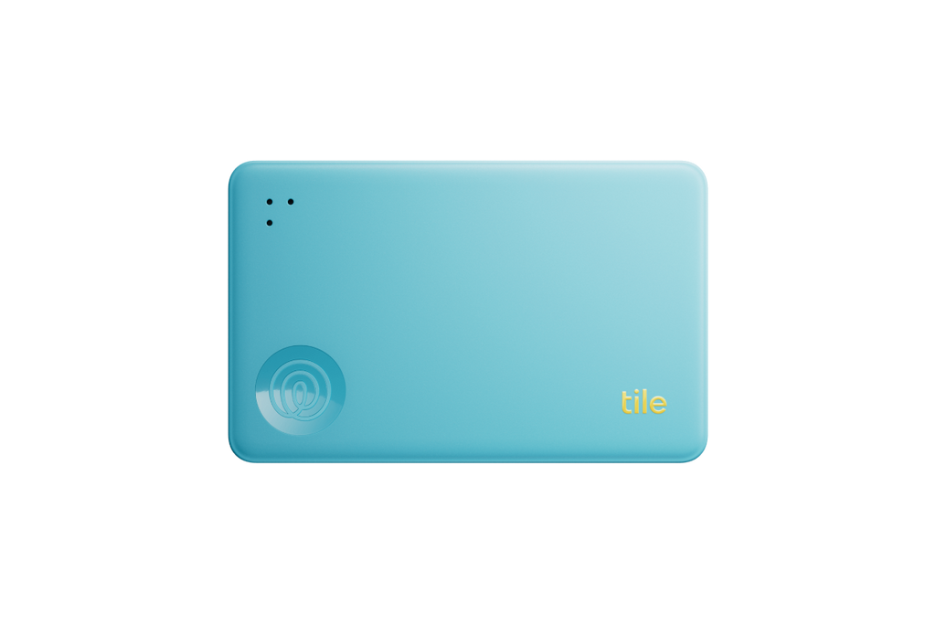 A front-facing image of the Tile Slim 2024 Aqua Lemon