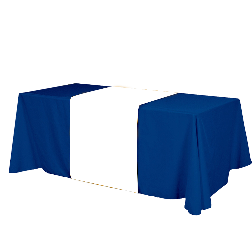 rPET Polyester Table Runner - (Front, Top, 12" Back) - All Over Dye Sub ...