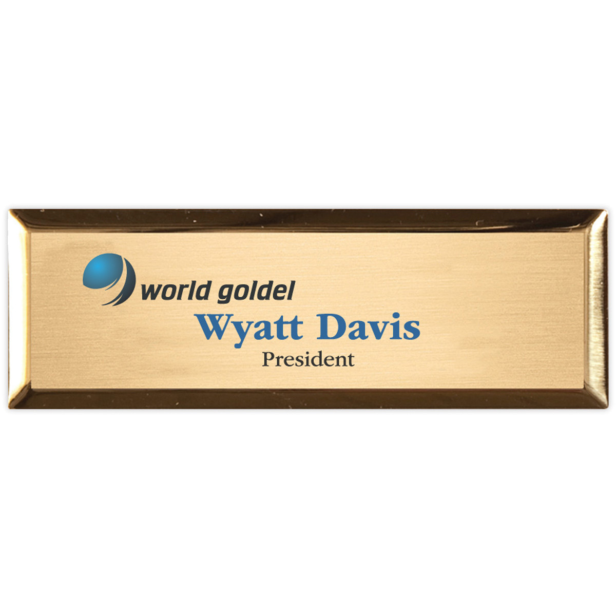 Aspen Metal Executive Name Badge (Standard Size 1-1/2" x 3") - HPG Brands