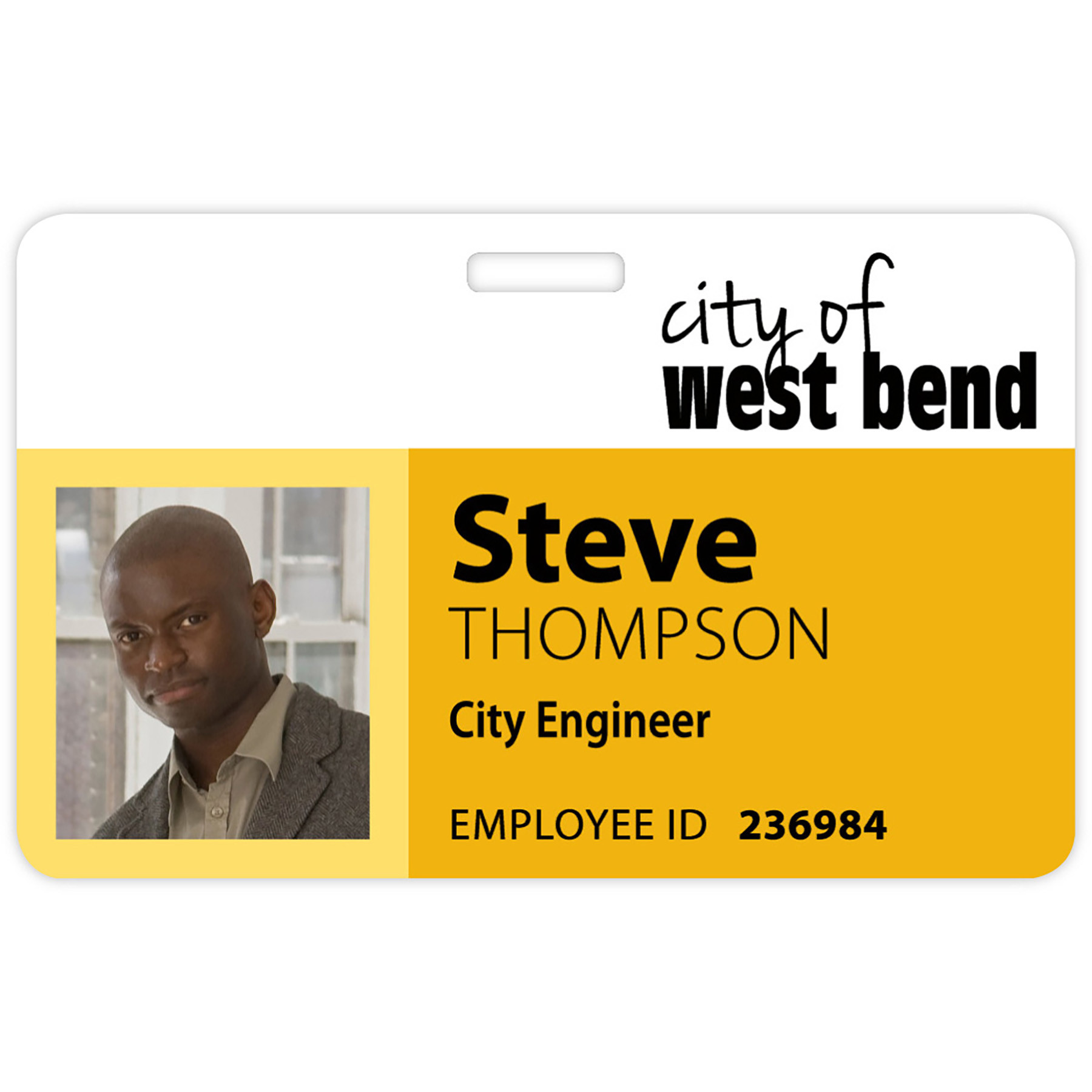 Memphis Plastic Event Name Badge: 2-1/8" X 3-3/8" Vertical - HPG Brands
