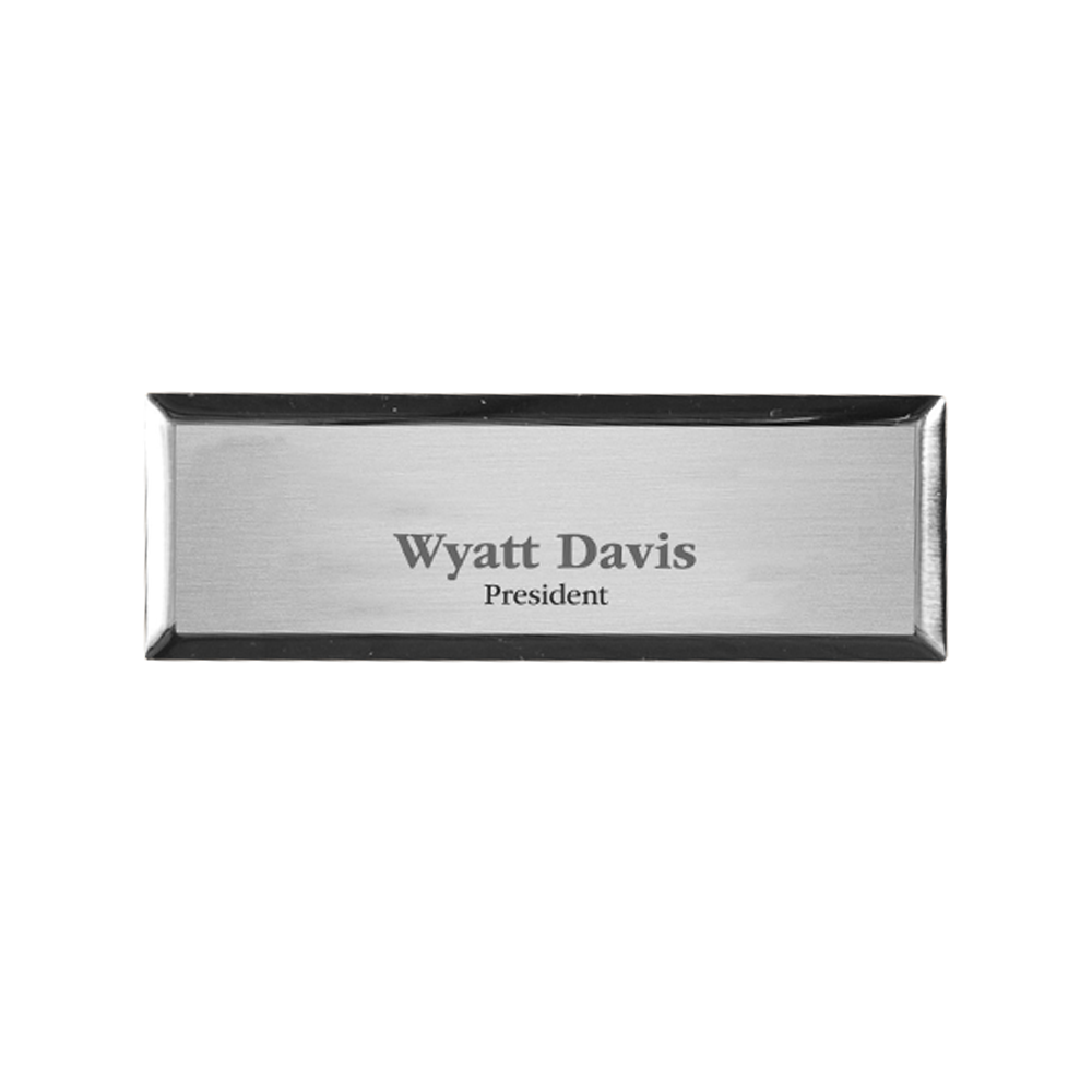 Aspen Metal Executive Name Badge (Standard Size 1" x 3") - HPG Brands