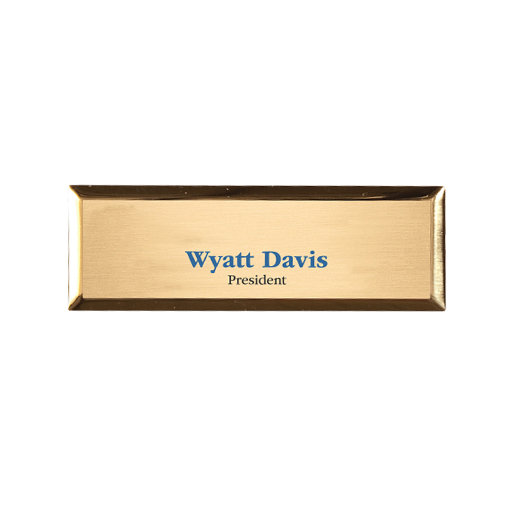 Aspen Metal Executive Name Badge (Standard Size 1" x 3") - HPG Brands