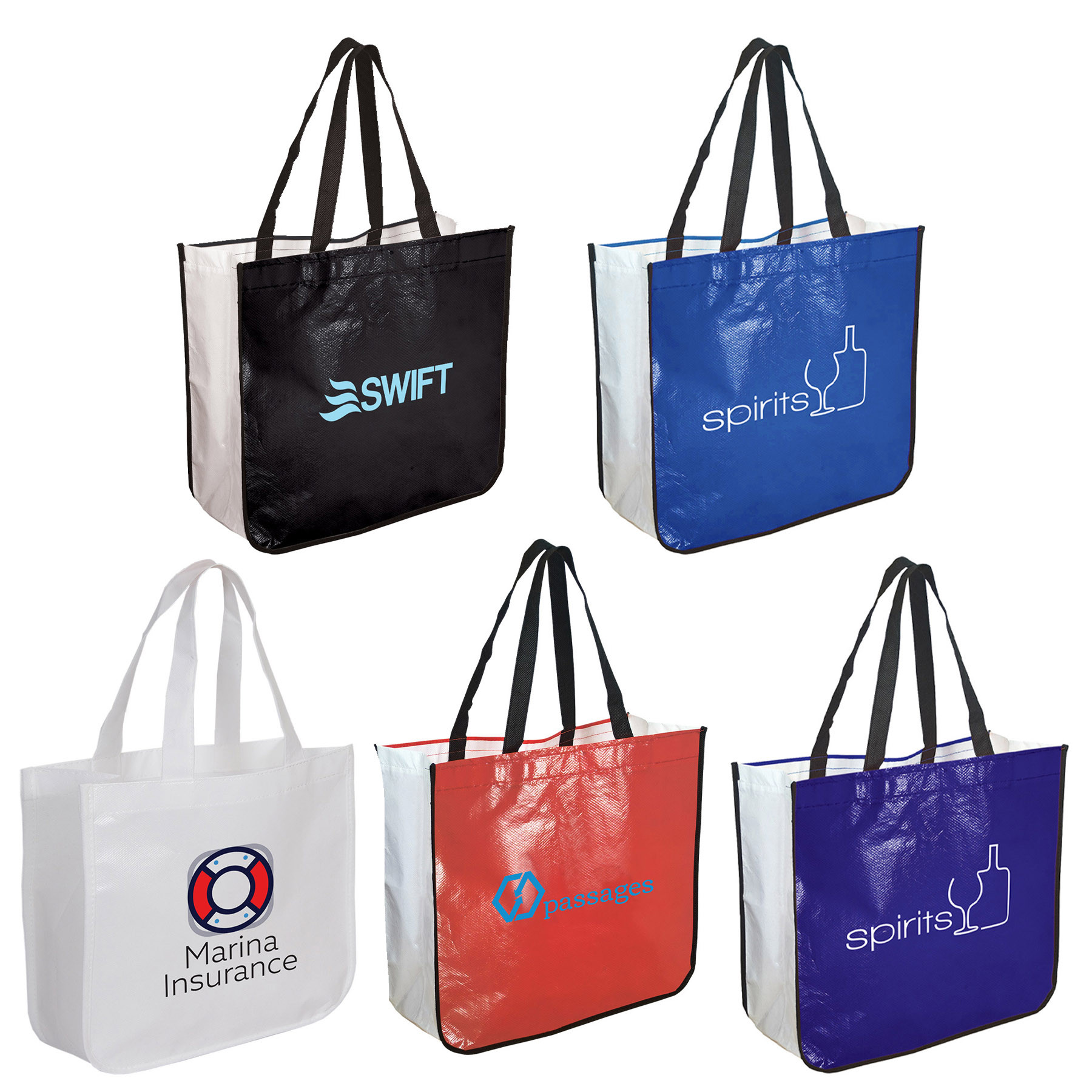 Extra Large Laminated Shopping Tote Bag - HPG Brands