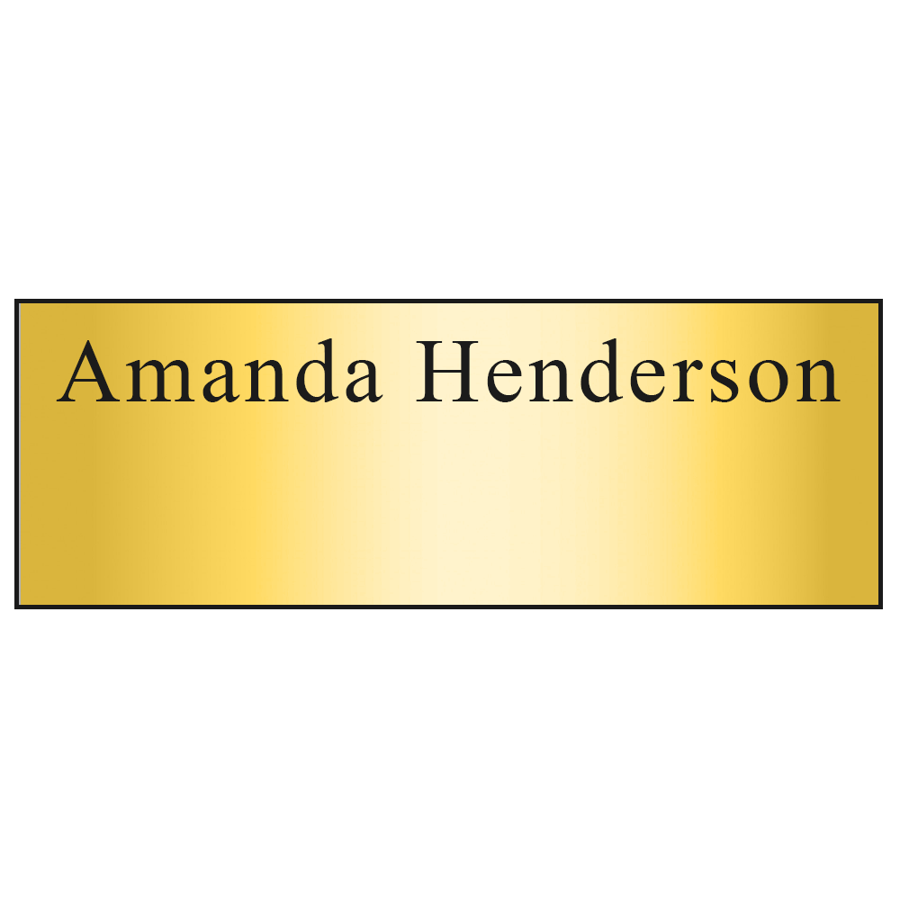 Hollywood Plastic Name Badge (Custom sized between 3 and 6 sq. in ...