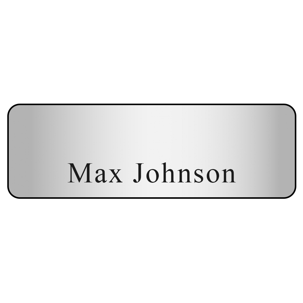 Hollywood Plastic Name Badge (Standard Size 1" x 3") - HPG Brands