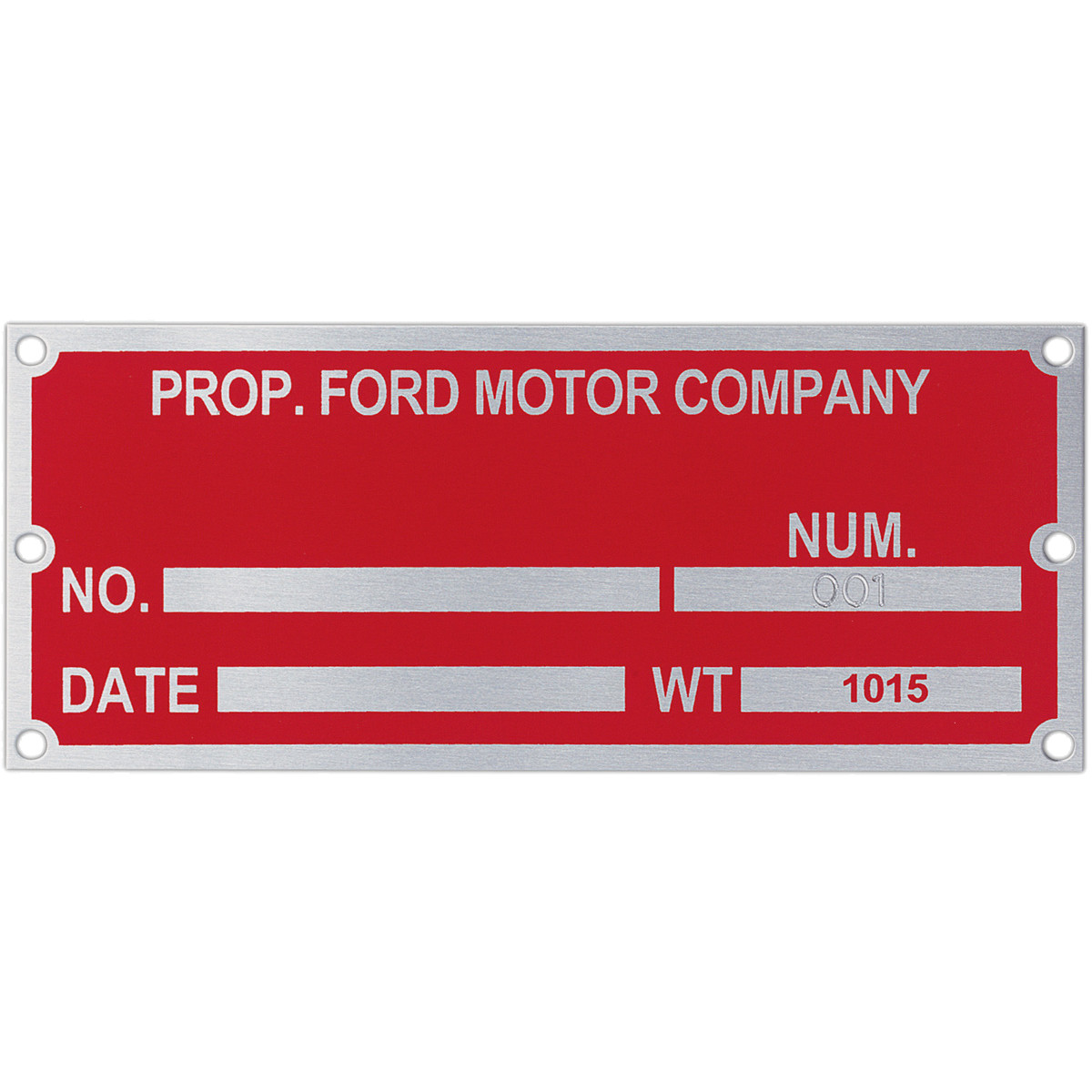 Metal Plates & Signage: 12-15 sq. in. - HPG Brands