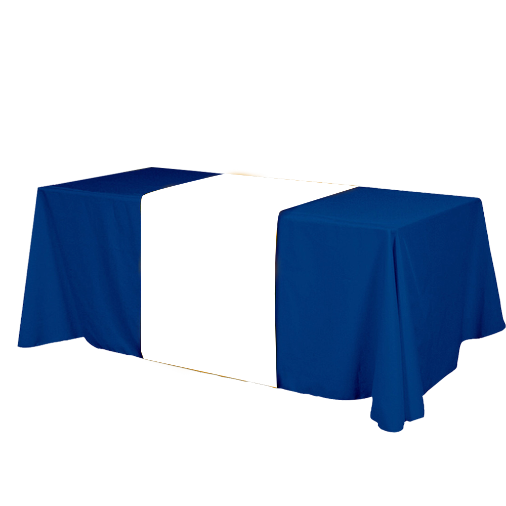 rPET Polyester Table Runner - (Front, Top, 12" Back) - All Over Dye Sub ...