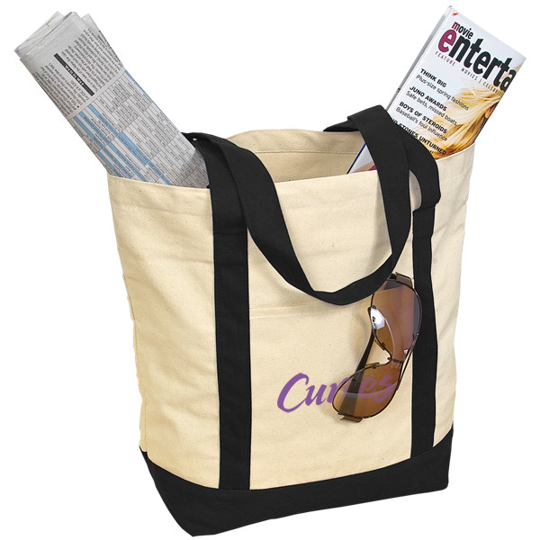 Two-Tone 10 oz Cotton Canvas Tote Bag - HPG Brands