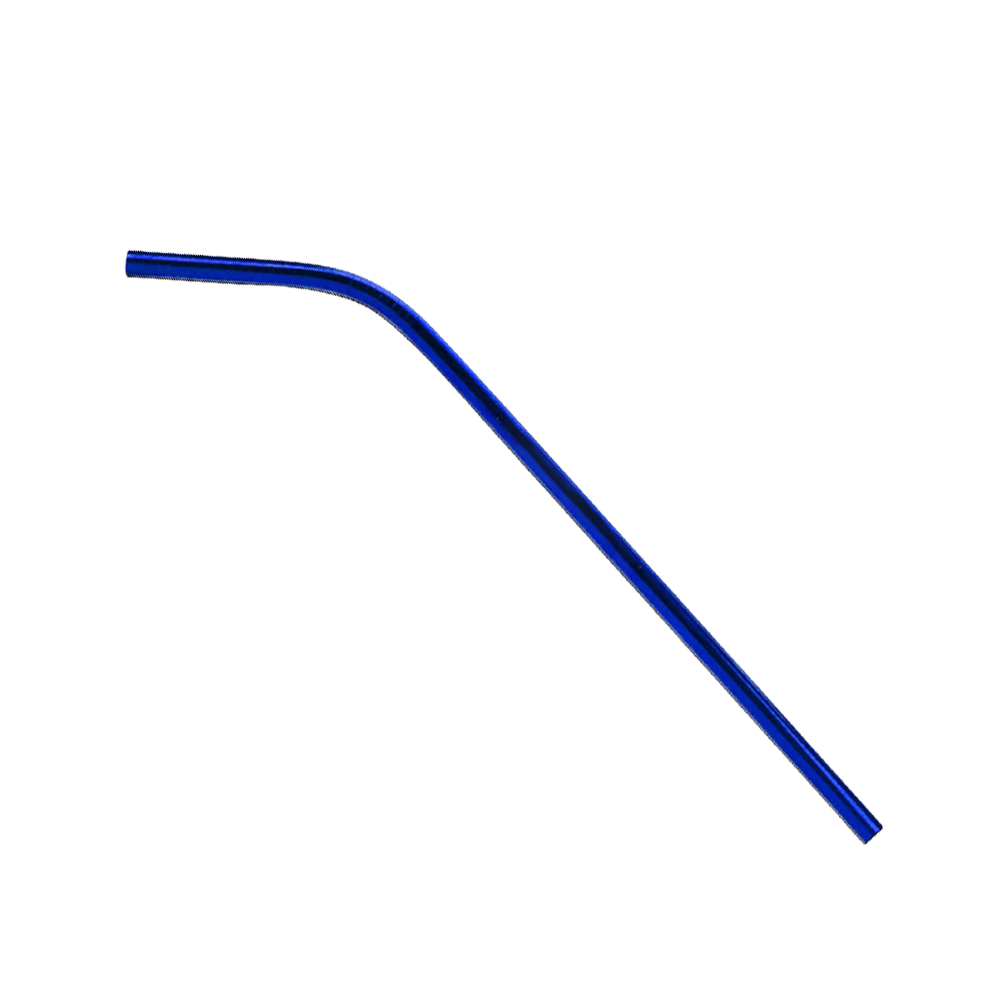 Bent Stainless Steel Straws: Set Of 2 In Black, Blue, And/Or Rainbow ...