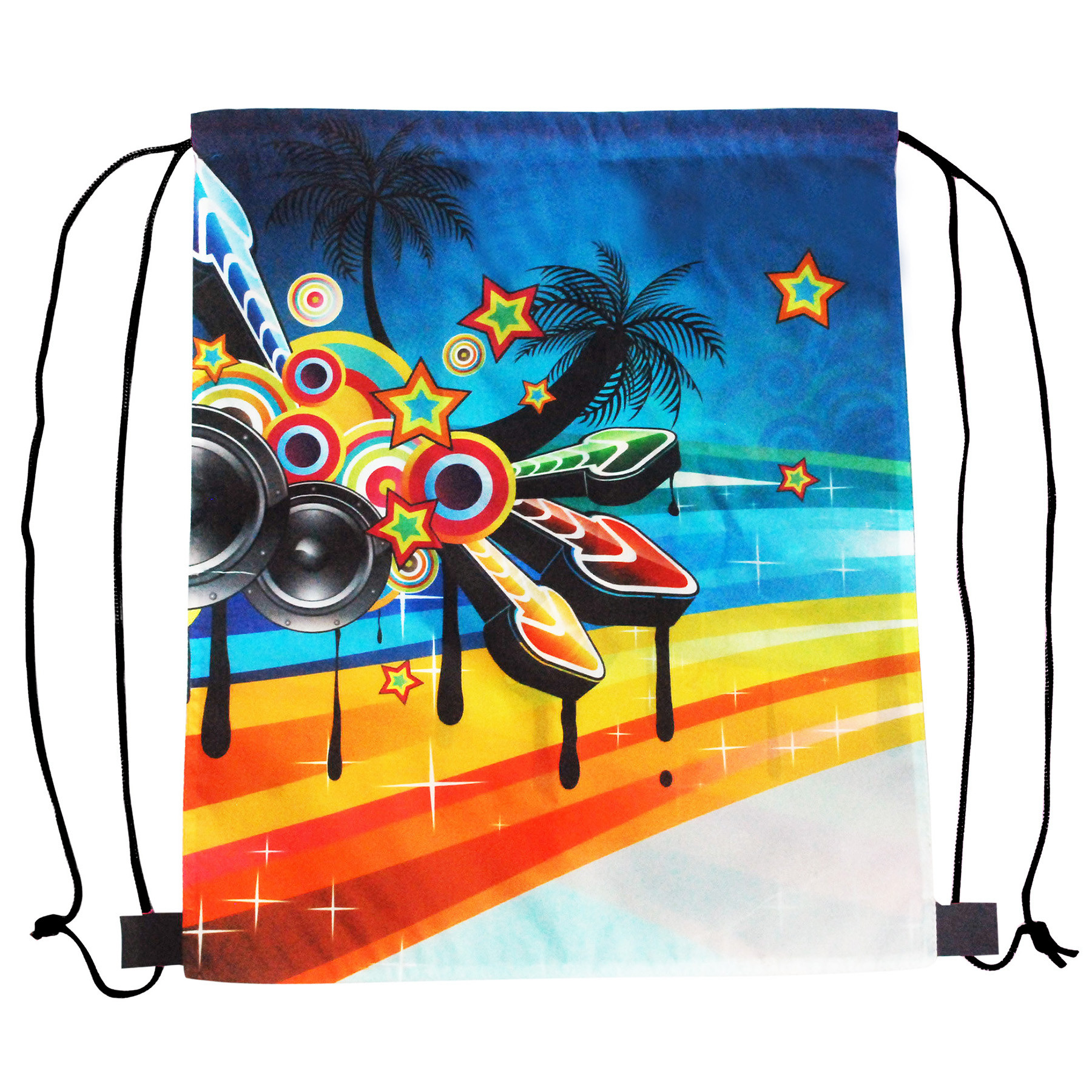 210D Drawstring Bag 2 Sides Full Color Printed: 14" x 17" - HPG Brands
