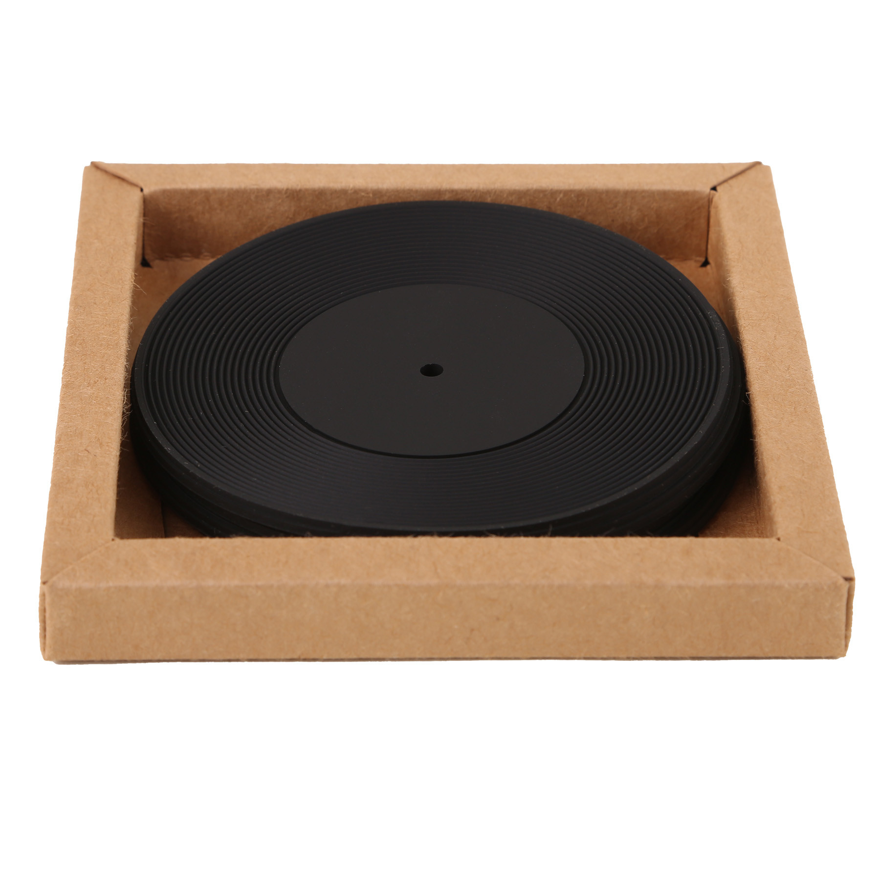 4 Piece Record Coaster Set In Box - HPG Brands