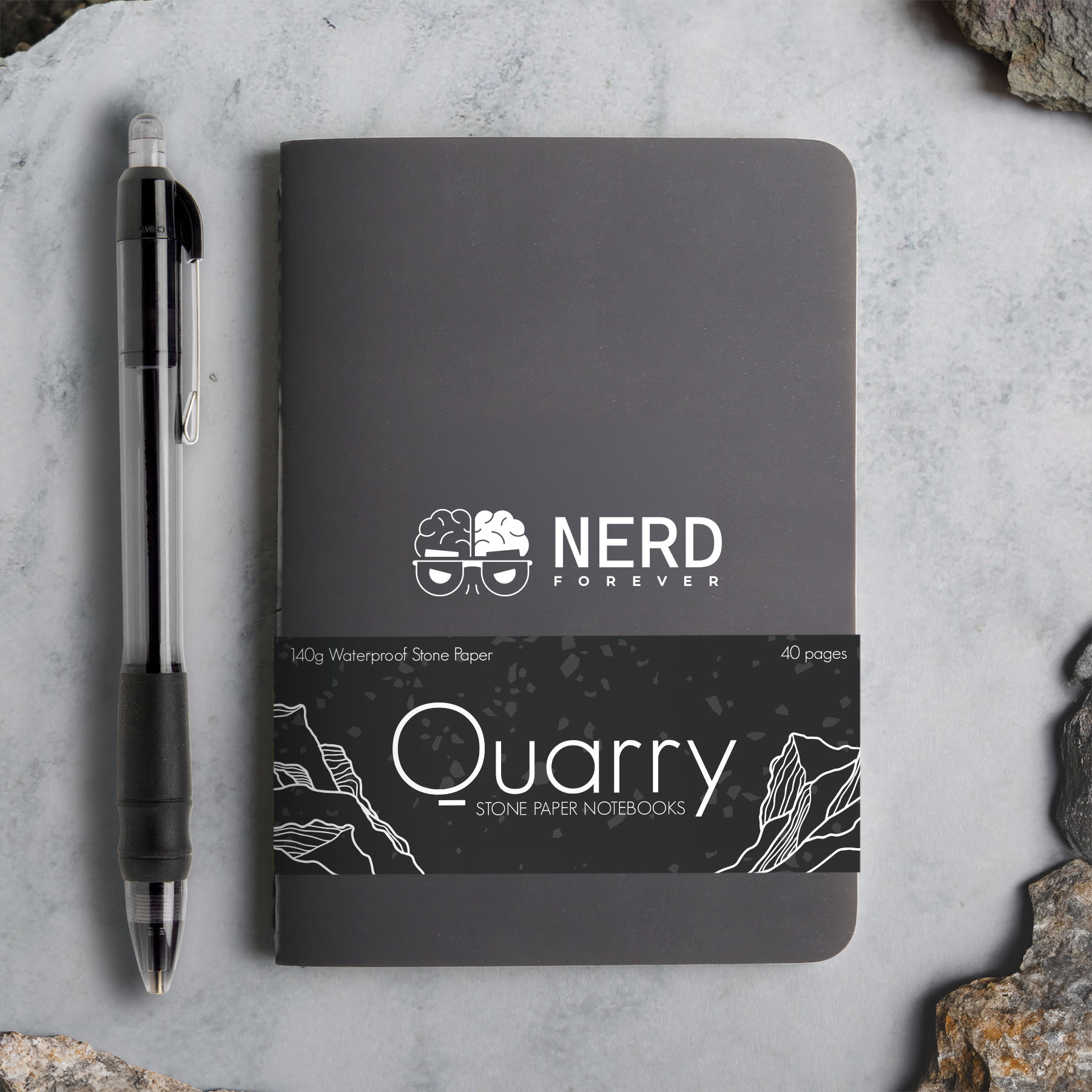 Quarry Stone Paper™ 3" x 5" Pocket Notebook - HPG Brands