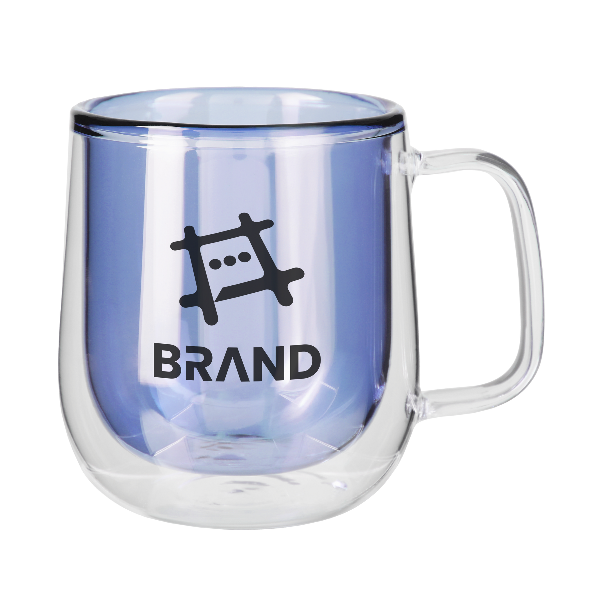 8.4 Oz. Double Walled Colored Glass Mug - HPG Brands
