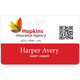 Memphis Plastic Event Name Badge: 2-1/8" X 3-3/8" Vertical - HPG Brands