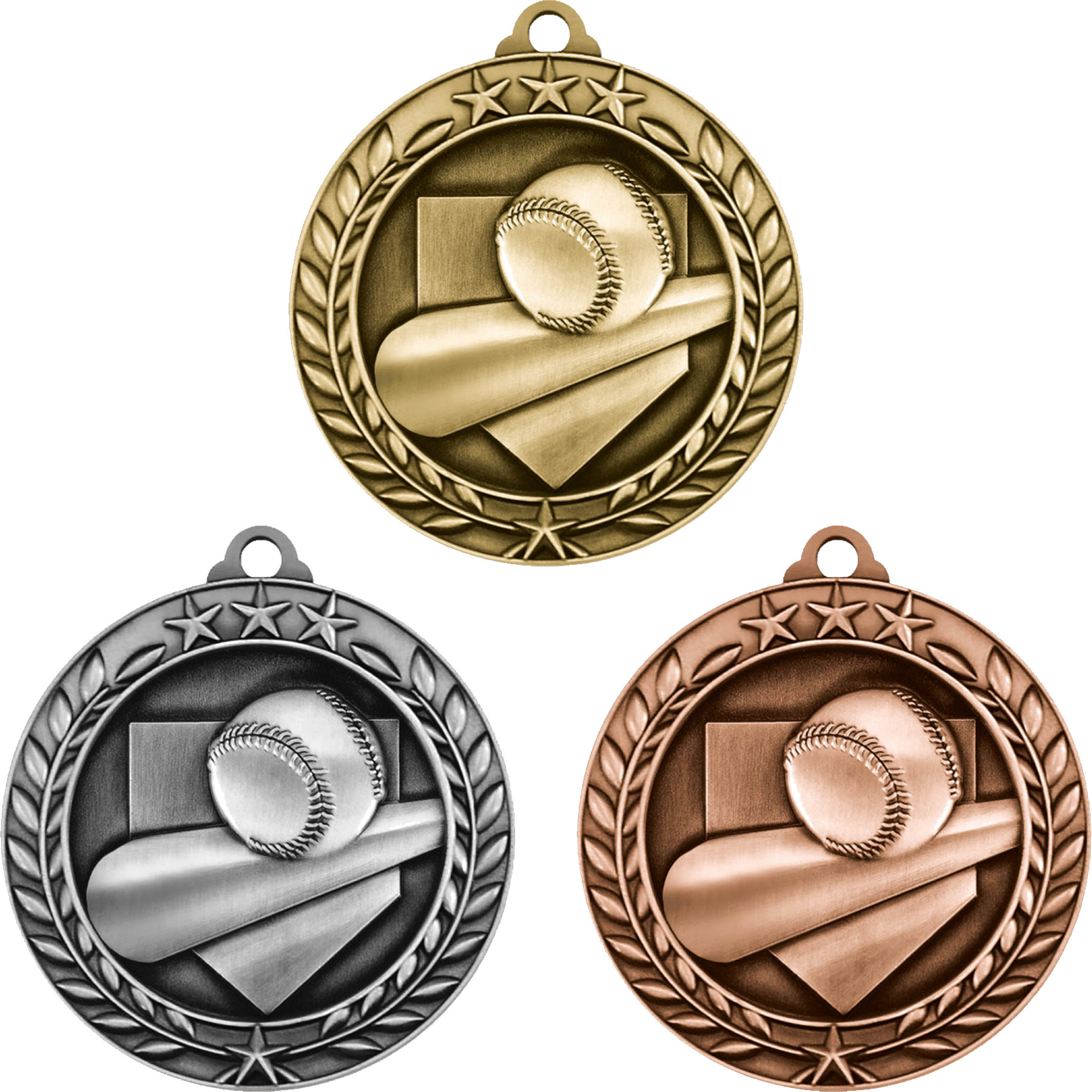 Stock Small Academic & Sports Laurel Medals: Baseball - HPG Brands