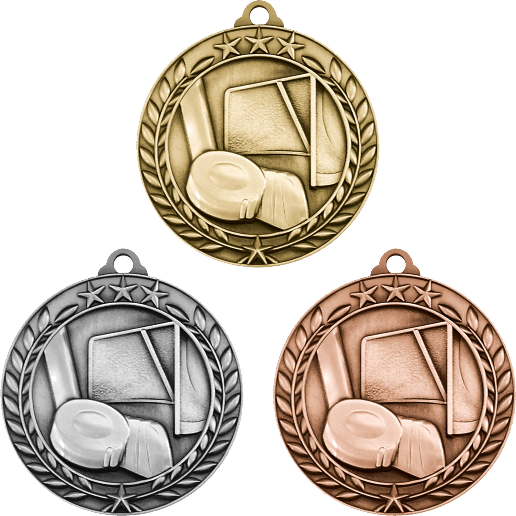Stock Small Academic & Sports Laurel Medals: Hockey - HPG Brands
