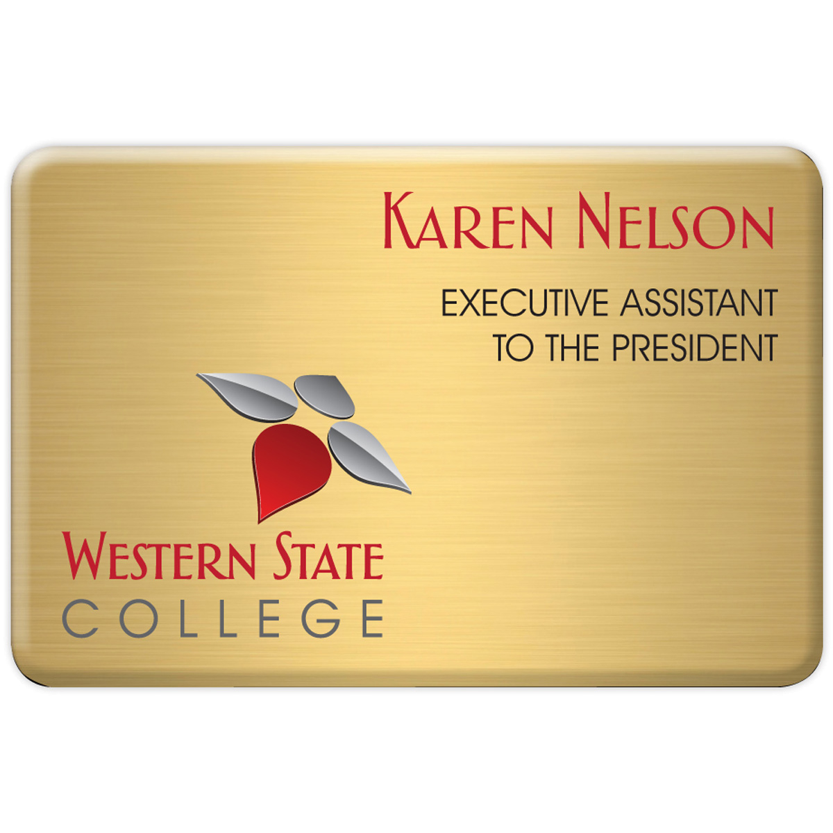 Aspen Metal Standard Name Badge (Standard Size 2" x 3") - HPG Brands