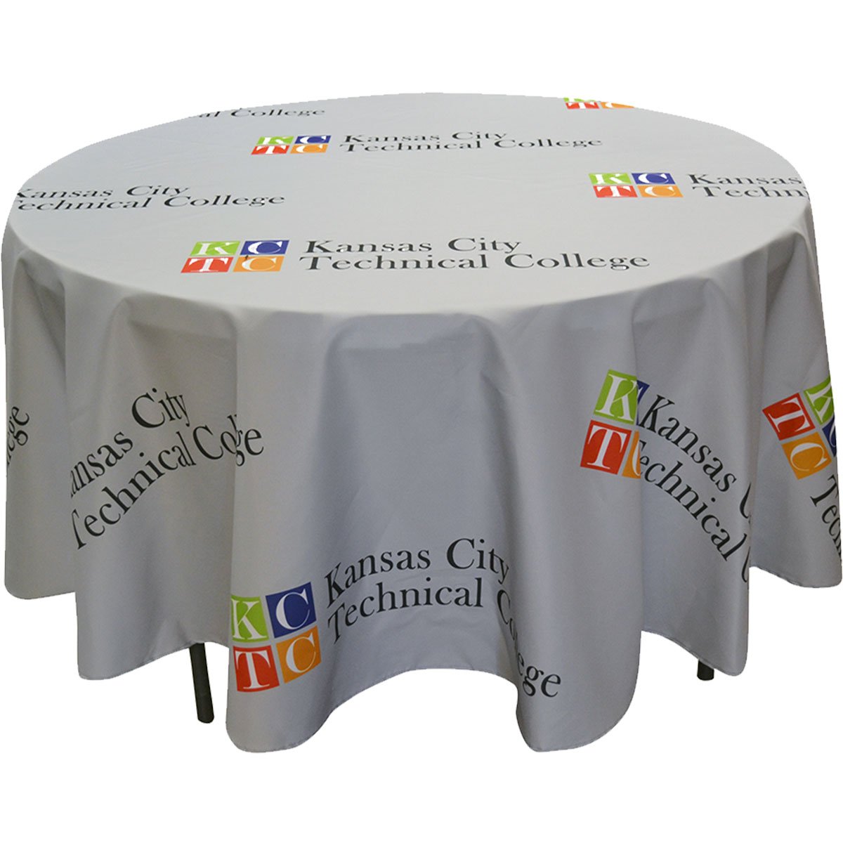 Full Color Round rPET Polyester Table Covers for 4' Diameter Tables ...