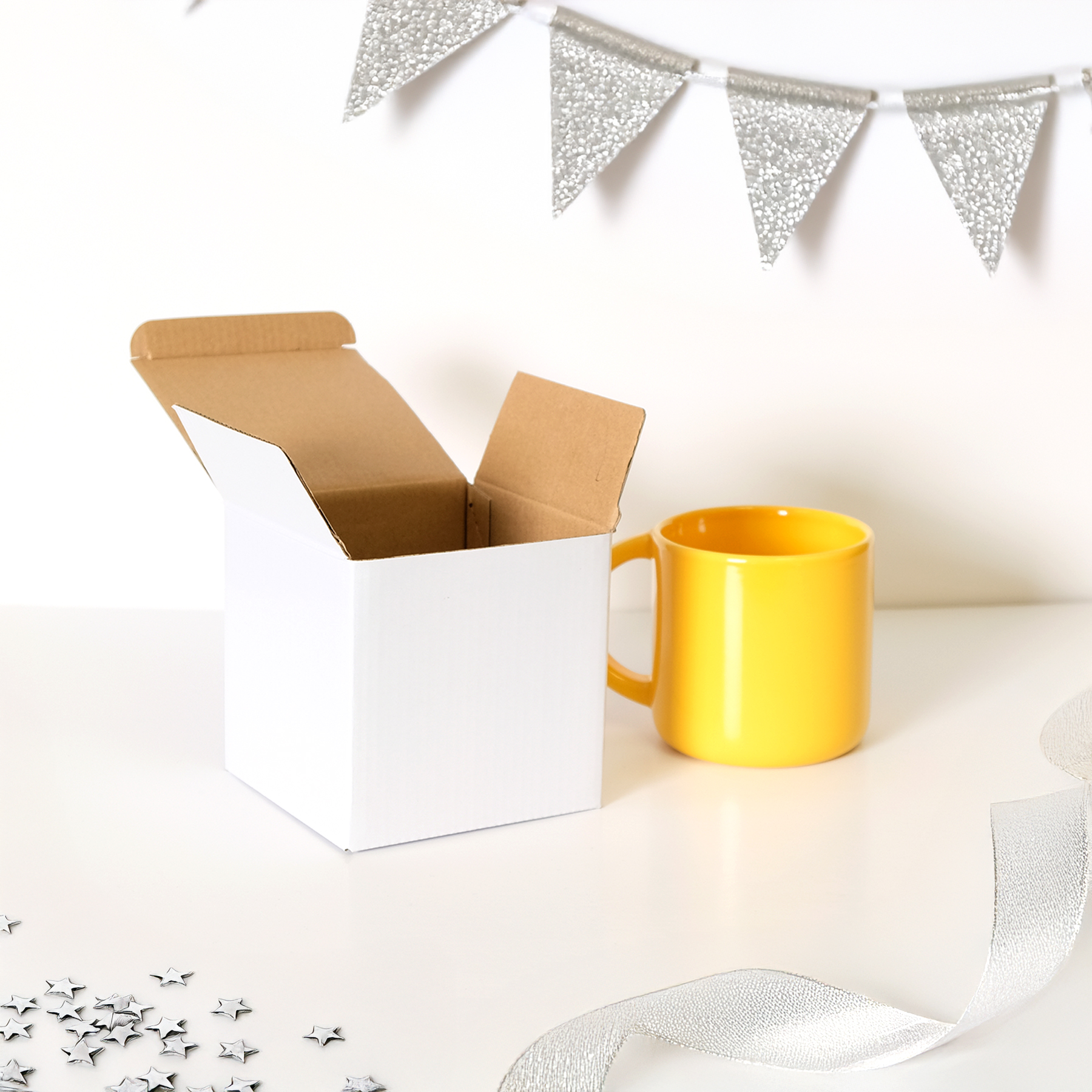 Ceramic Mug Box: 4.25" W X 4.25" H X 4.25" D - HPG Brands
