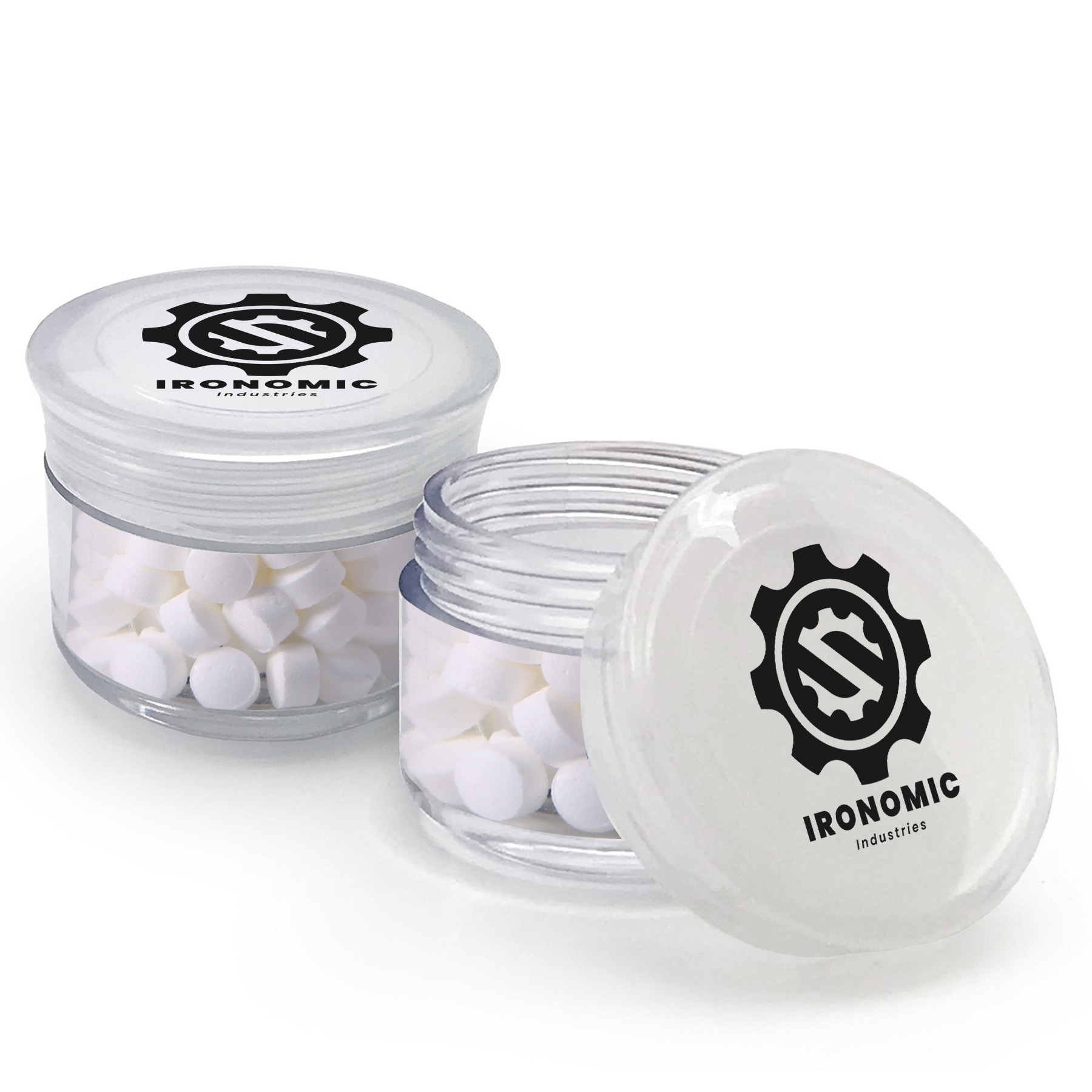 Round Plastic Mint Jar - HPG Brands