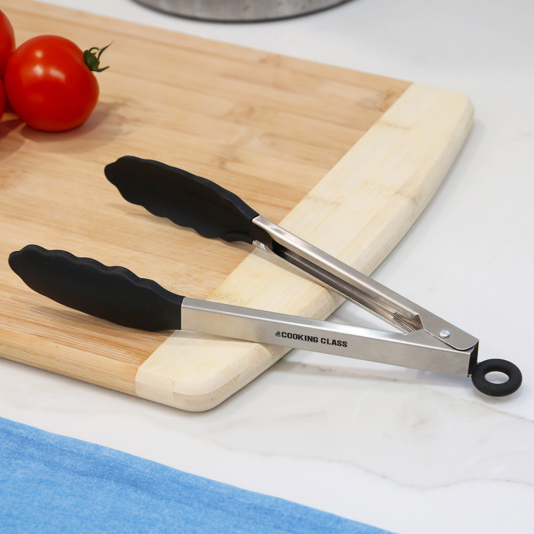 Blaze 9" Stainless & Silicone Tongs - HPG Brands