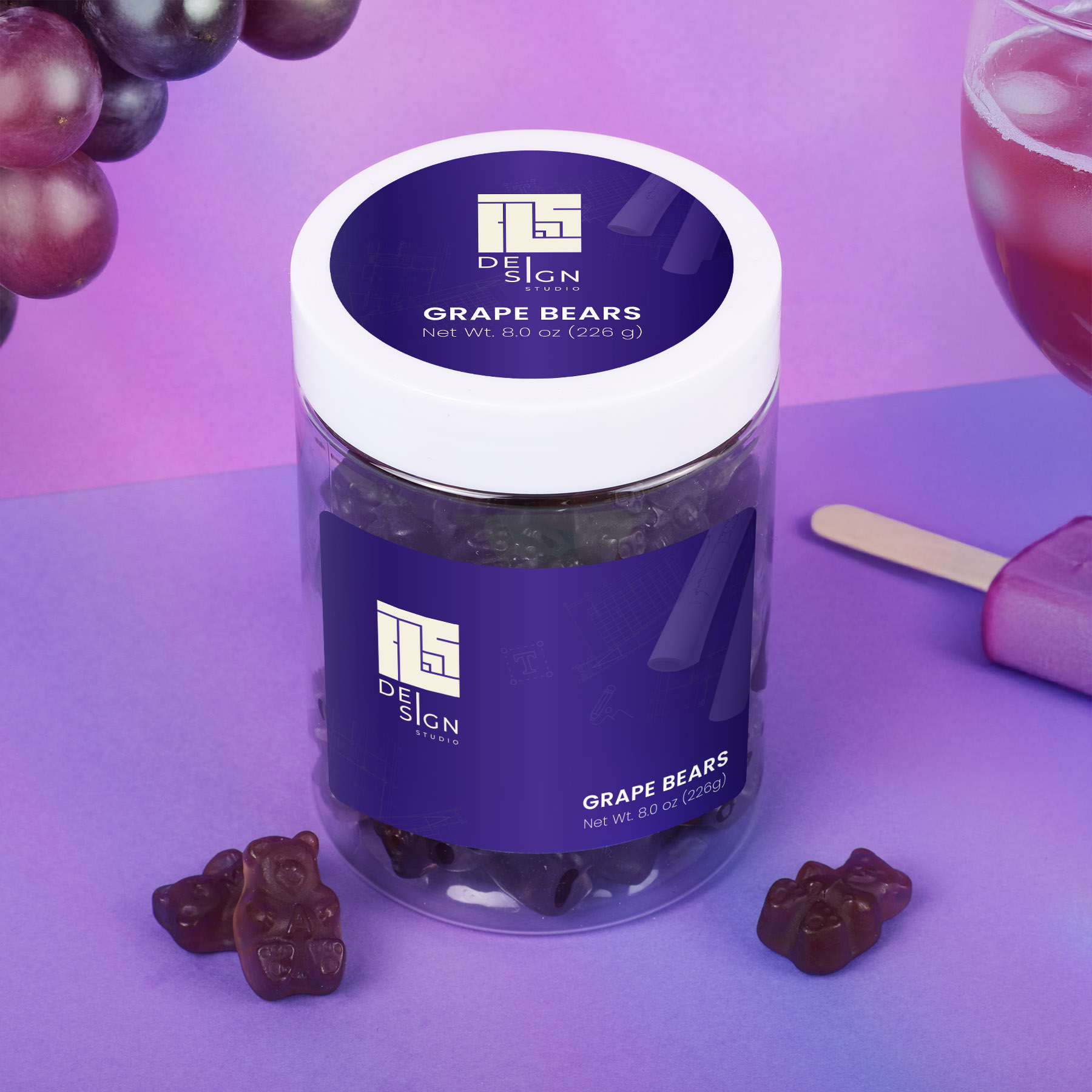 Albanese® Grape Gummi Bears: Large Jar - HPG Brands