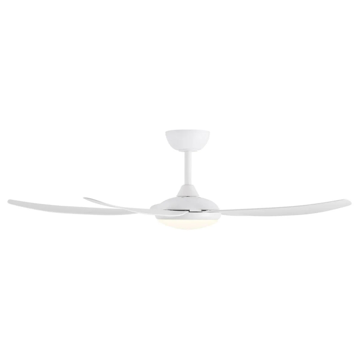 142cm 56-inch White DC Ceiling Fan With Light Remote Control 35W 6 ...