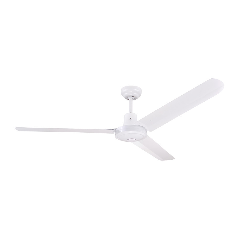 142cm 56-inch White AC Ceiling Fan 3 Blade 70W 3 Speed Wall Control ...