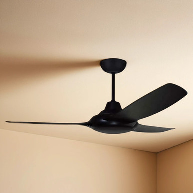 127cm 50-inch Black DC Ceiling Fan Remote Control 3 Blade 40W 7 Speed ...
