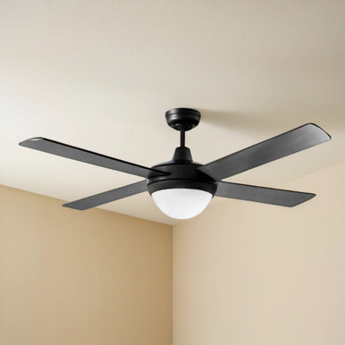 132cm 52-inch Black AC Ceiling Fan Light 3 Speed 60W | Fans R Us