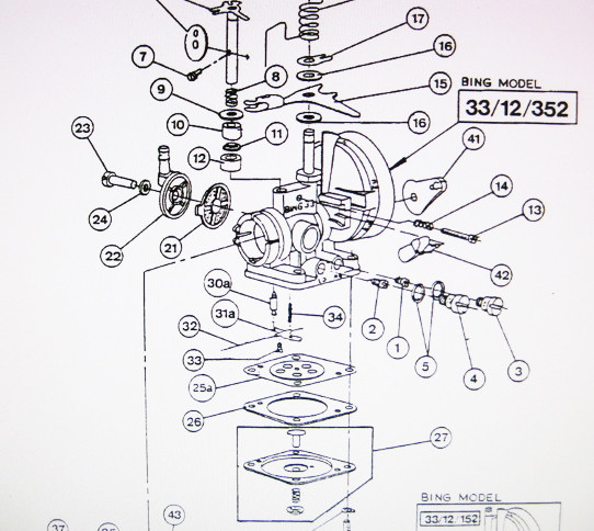 Bing 33/12/352 Carburetor | Wacker BS45Y, BS52Y, BS60Y, BS62Y | 0065512 ...