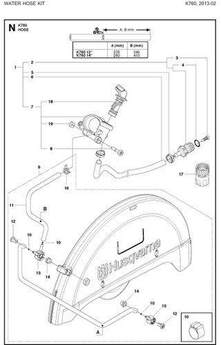 Husqvarna 581 47 62-12 Valve Assembly Hose Kit