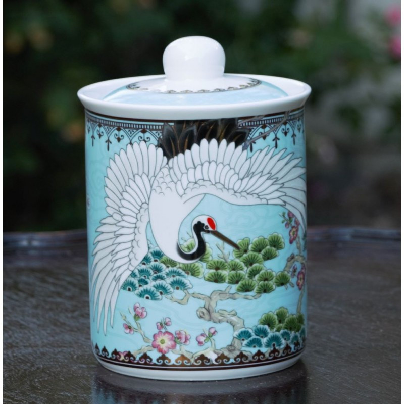 Crane Pine Tree Canister